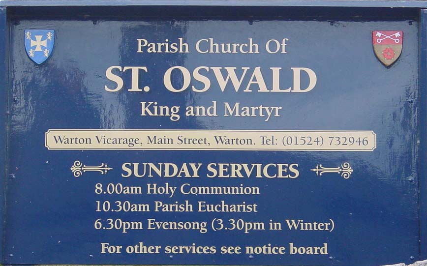 Lancashire OnLine Parish Clerk Project - Parish of Warton
